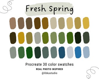 Procreate Color Palette 30 Swatches Plus HEX Codes | iPad | Digital ...