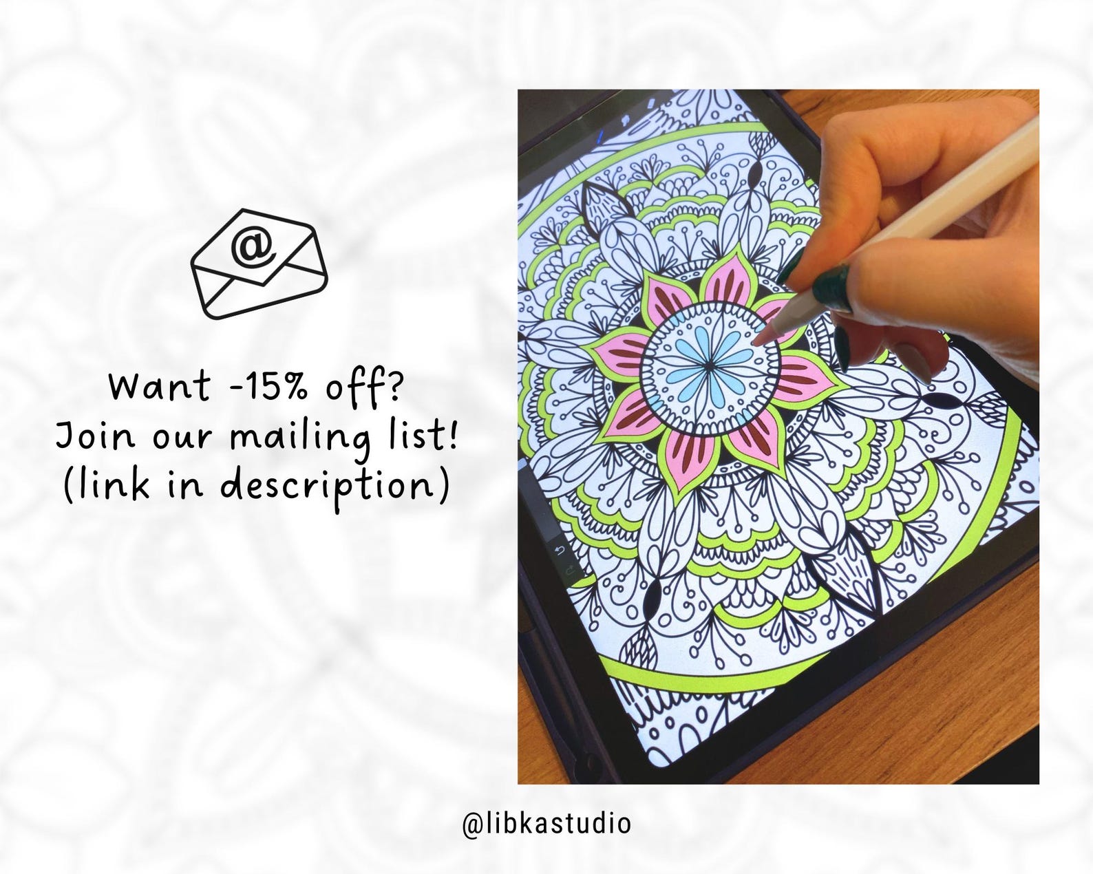 5 Mandala Coloring Pages, Printable PDF Stress Relief Coloring Book ...