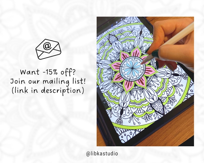 5 Mandala Coloring Pages, Printable PDF Stress Relief Coloring Book ...