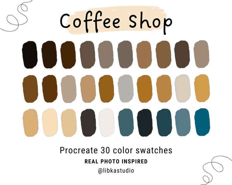 Procreate Color Palette 30 Swatches Plus HEX Codes | iPad | Digital ...