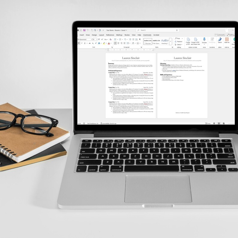 ATS Friendly Resume Template | Simple & Classic CV | Microsoft Word ...