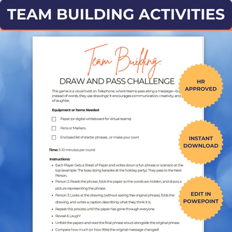 Team Building Games and Activities for Office and Remote Teams - Etsy
