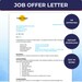 Offer Letter Template | Editable & Easy to Use | Great for Small ...
