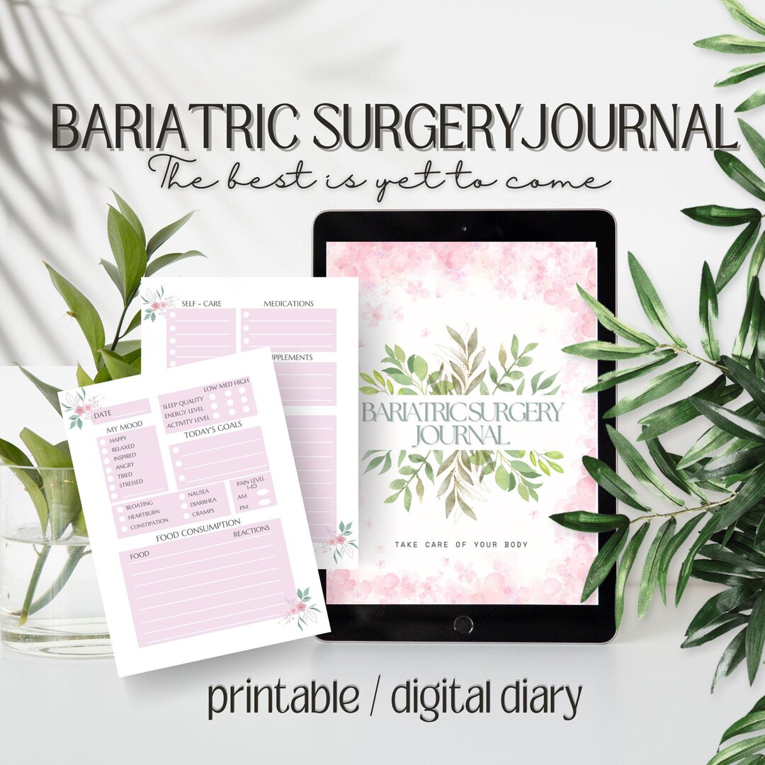 Weight Loss Tracker, Bariatric Surgery Journal, Planner, Printable Gift ...
