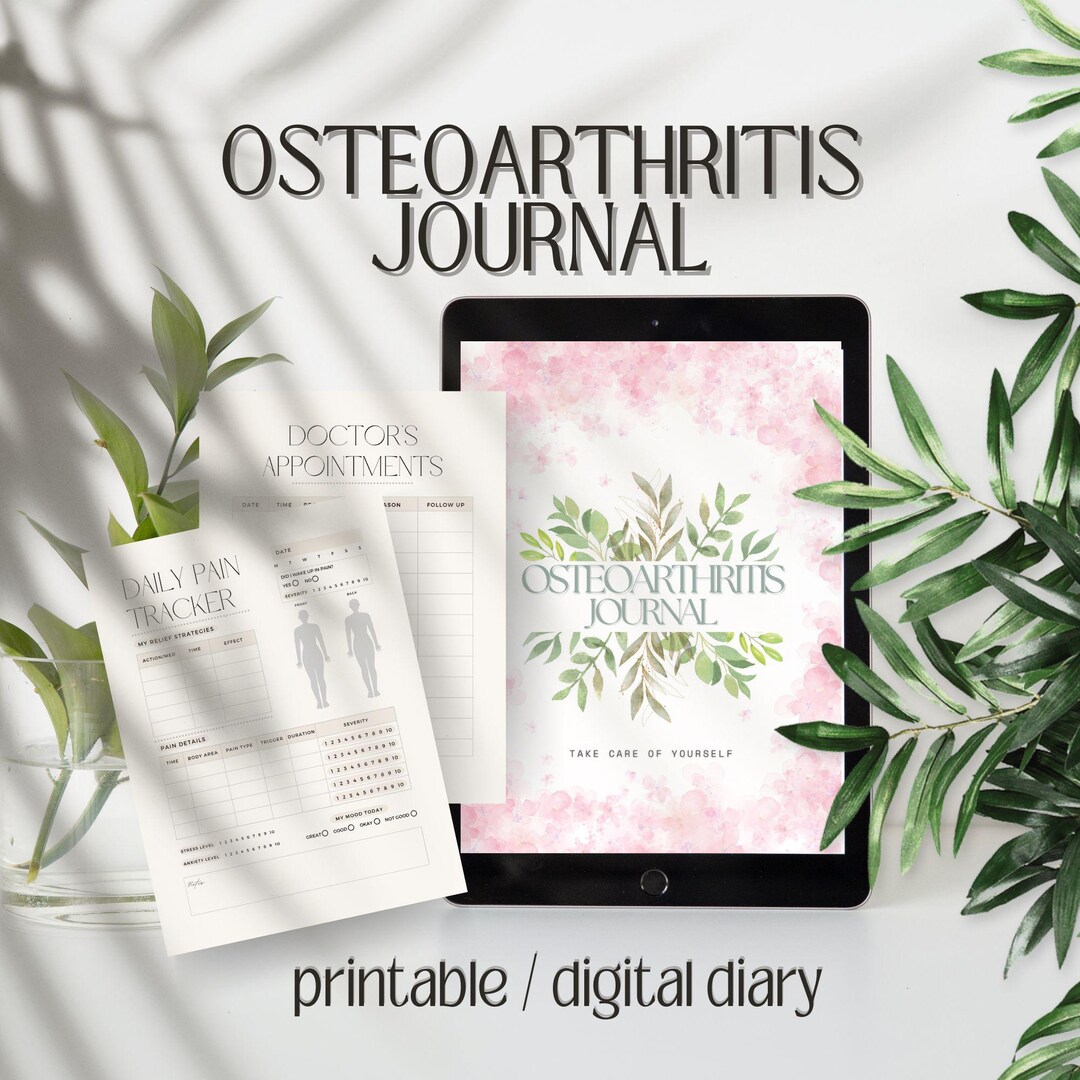Osteoarthritis Journal, Chronic Pain Tracker, Symptoms Daily Log ...