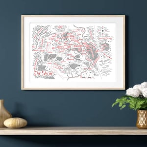 Map of the Shire Hand Drawn Tolkien Style Map Artwork - Etsy