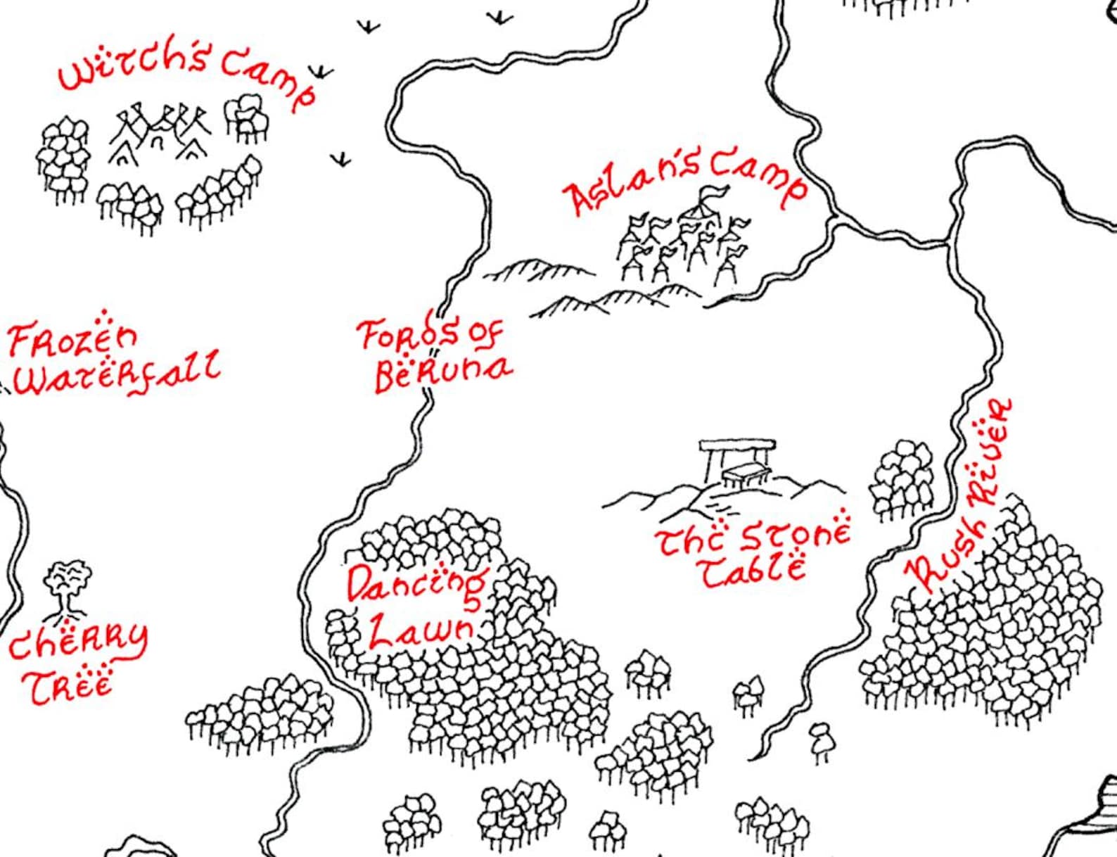 Map of Narnia Hand Drawn Tolkien Style Map Artwork - Etsy