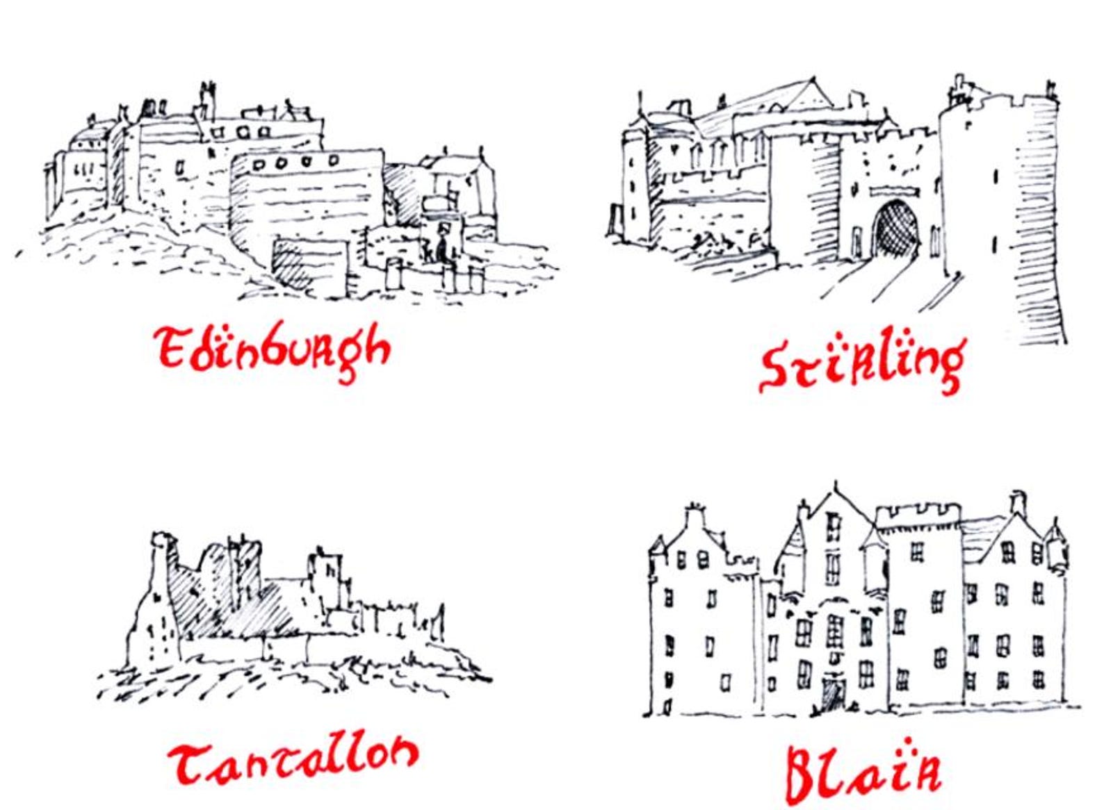Castles of Scotland Hand Drawn Tolkien Style Artwork - Etsy