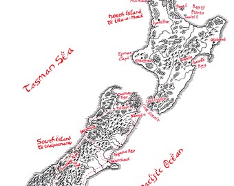 Map of Scotland Hand Drawn Tolkien Style Map Artwork - Etsy
