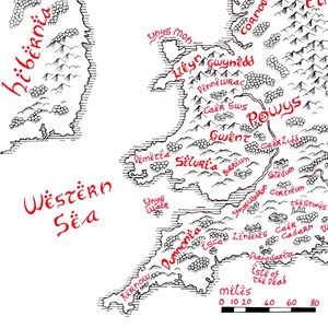 Map of King Arthur's Britain Hand Drawn Tolkien Style Map Artwork - Etsy UK