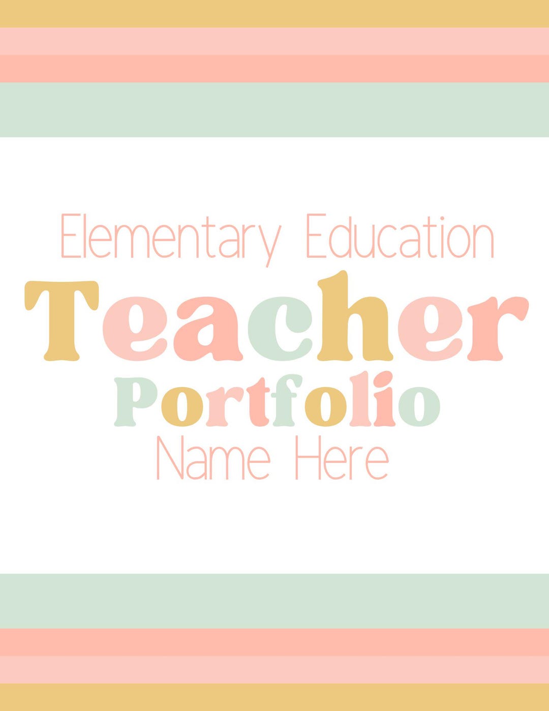 Teacher Portfolio Template - Etsy