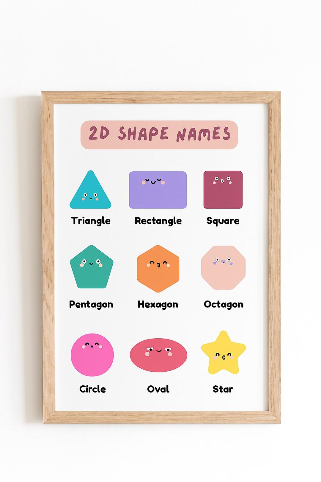 Educational Poster 2D SHAPES - Digital Learing - Learning 2d Shape ...
