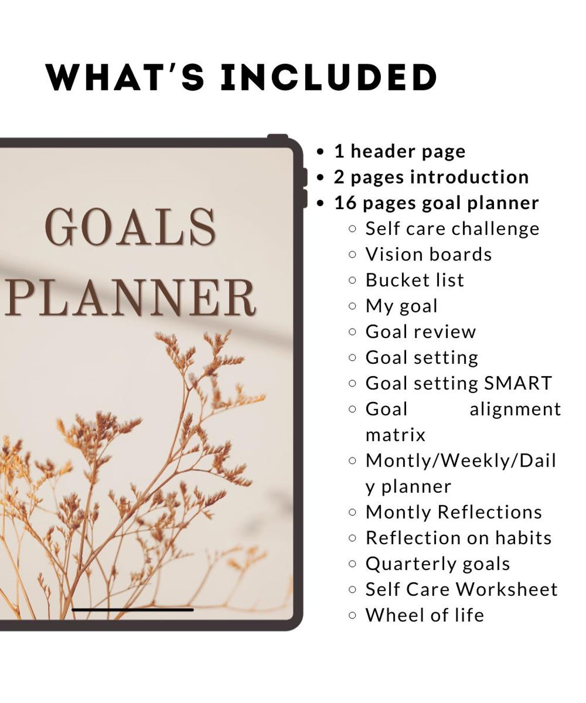 Self-improvement Goal Setting Journal for SMART Goals Tracking and ...