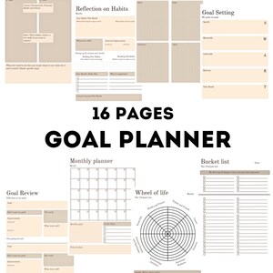 Self-improvement Goal Setting Journal for SMART Goals Tracking and ...