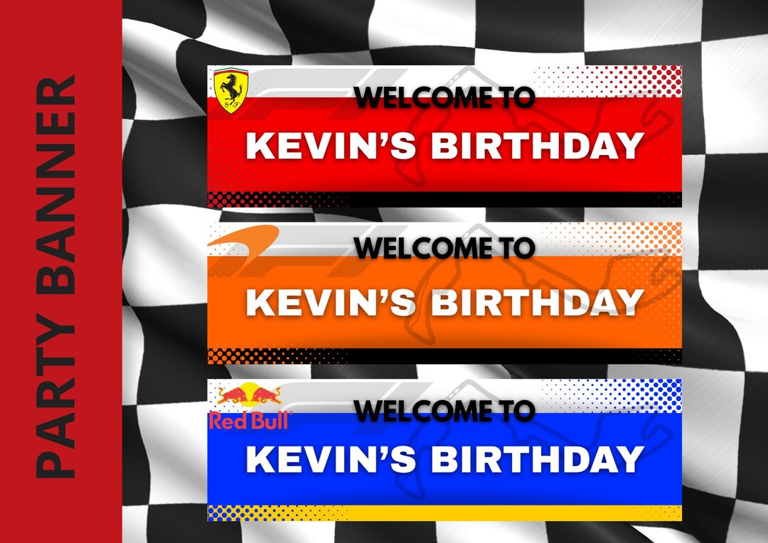 Formula 1 Racing Custom Banner / Personalized F1 Party Decorations / F1 ...