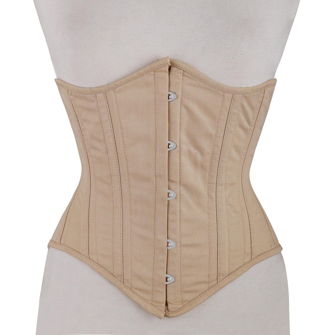 Women’s Conical Corset – Cotton Underbust Waist Trainer With Double ...