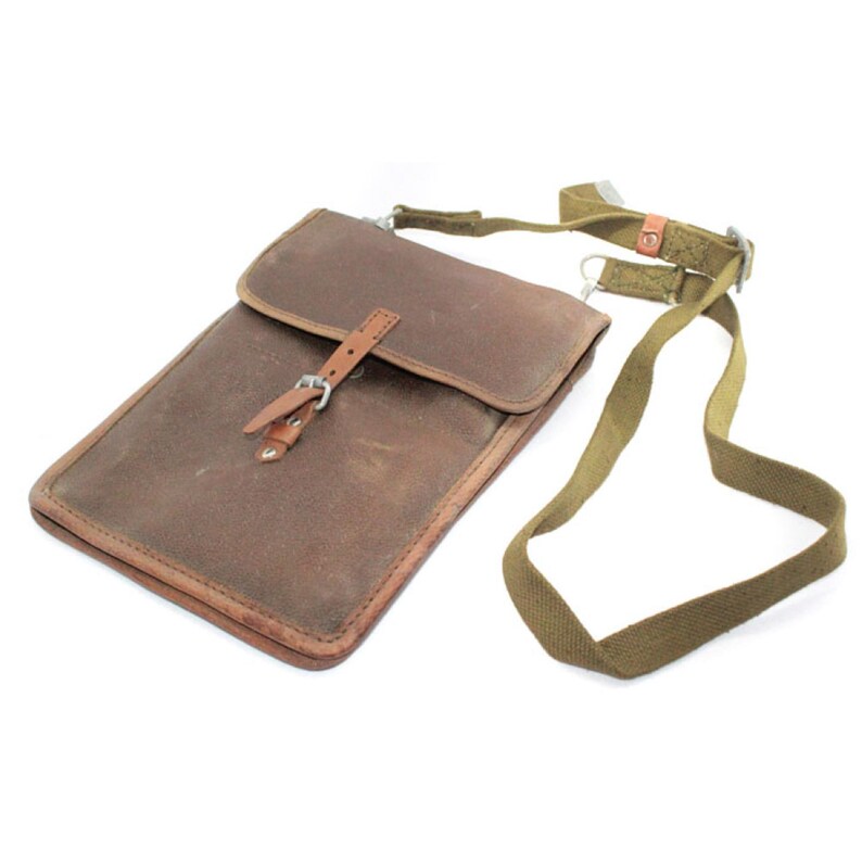 Soviet Army WWII Military Map Case, Vintage Leather Bag, WWII Soviet ...