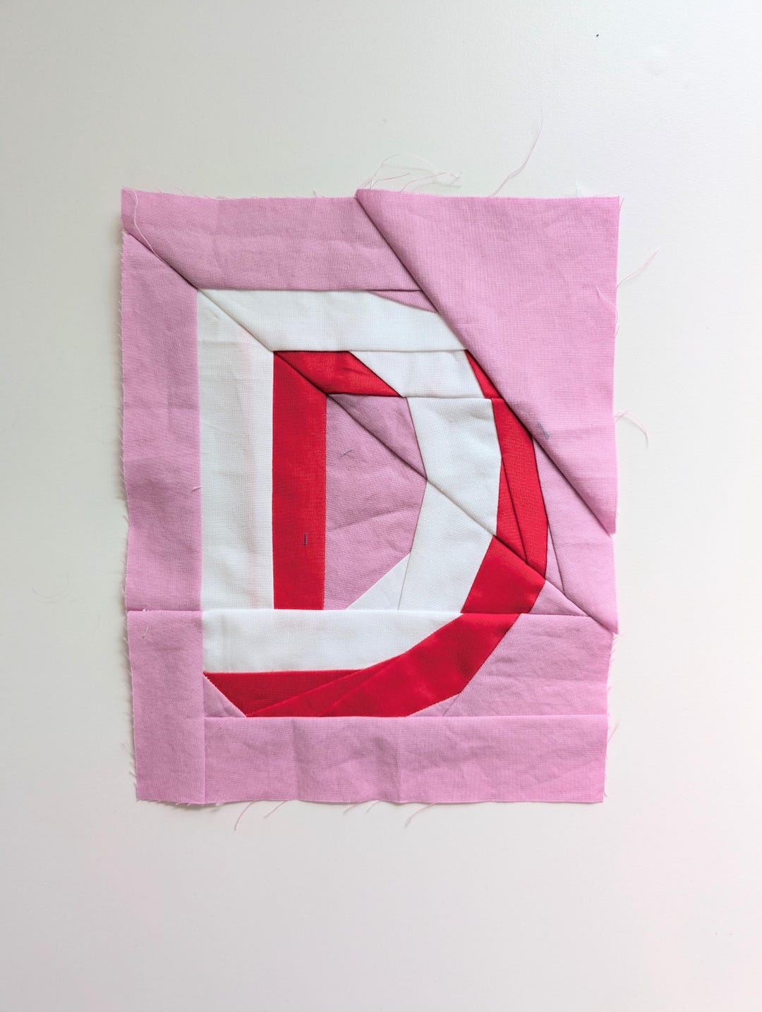 Foundation Paper Piecing Pattern - Letter D With Shadow - Etsy