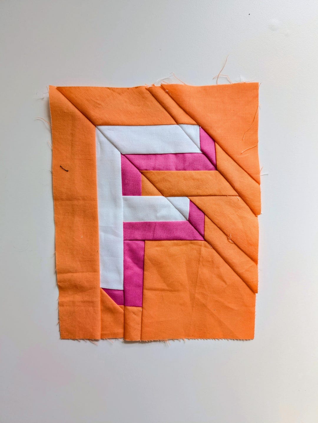 Foundation Paper Piecing Pattern - Letter F With Shadow - Etsy