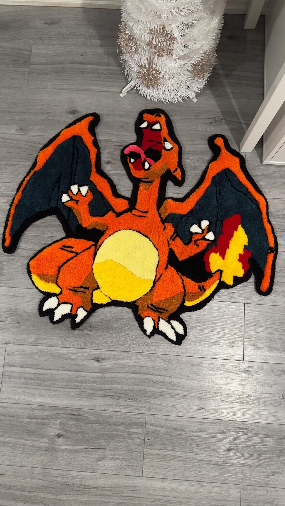 Handmade Tufted Rug Pokemon Charizard Rug - Etsy