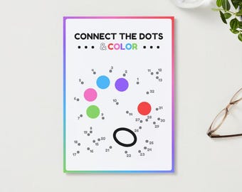 Coloring Pictures Animals,connect the Dots Book for Kids,printable ...