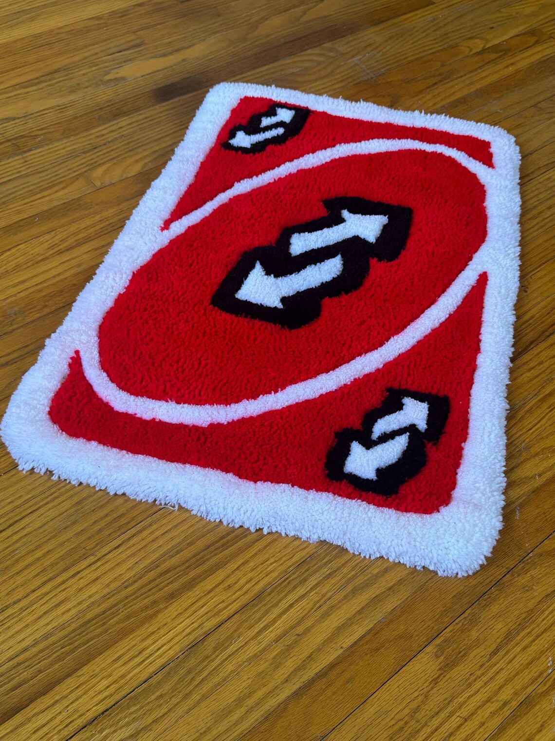 Red Reverse Card Tufted Rug - Etsy