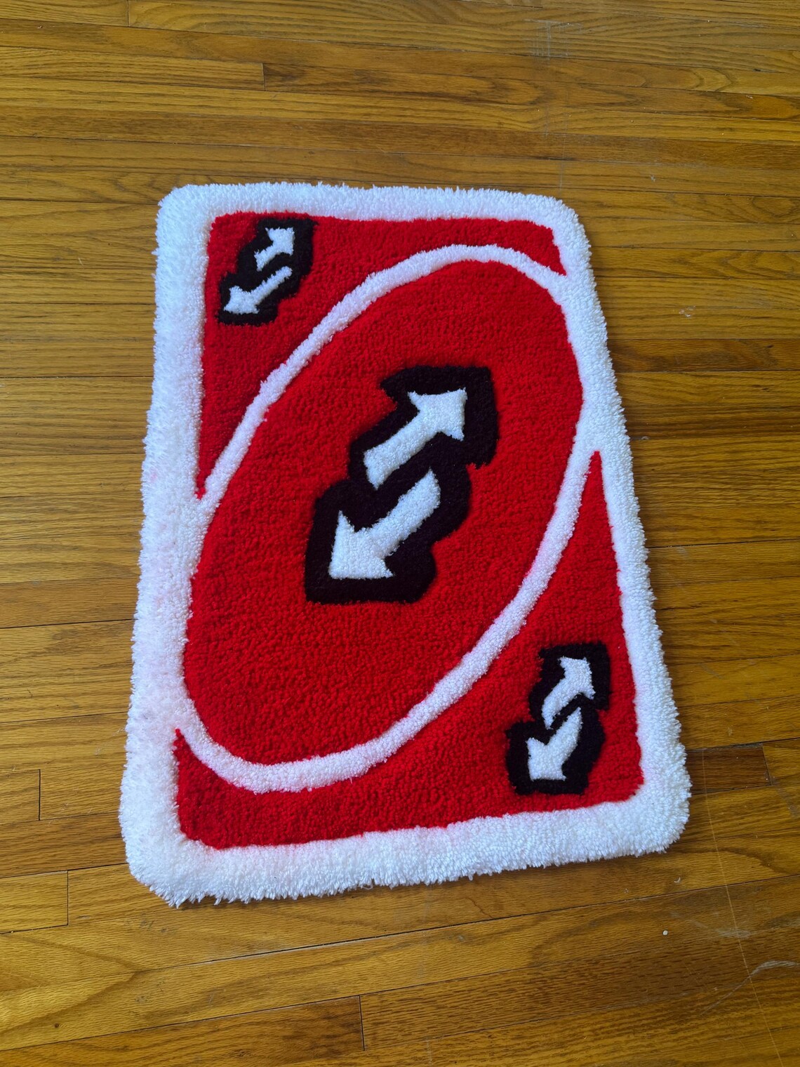 Red Reverse Card Tufted Rug - Etsy