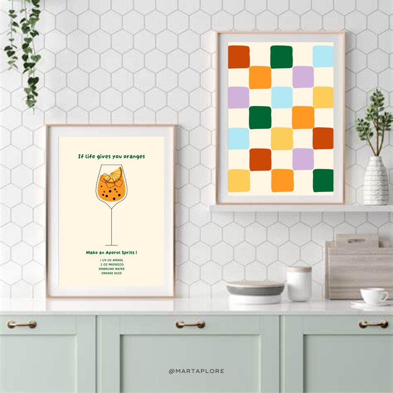 Aperol Spritz Cocktail Recipe | Printable Kitchen Poster - Etsy