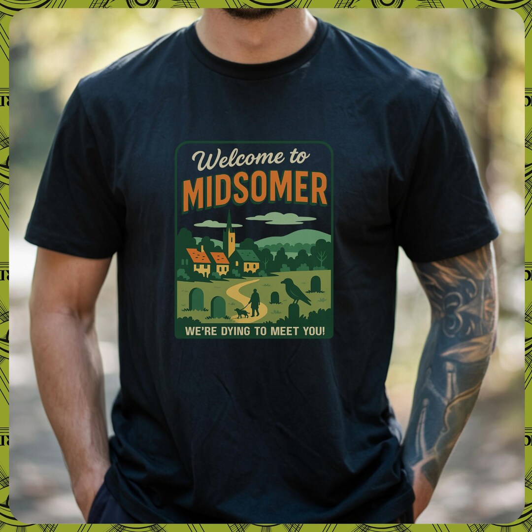 Midsomer Murders T-shirt Retro Souvenir Tee Murder Crime British TV ...