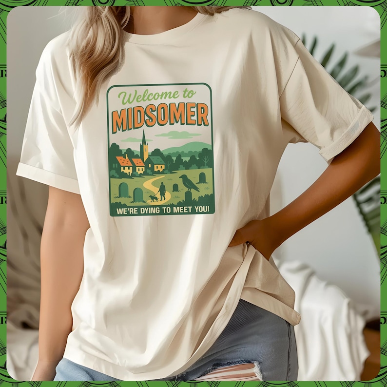Midsomer Murders T-shirt Retro Souvenir Tee Murder Crime British TV ...