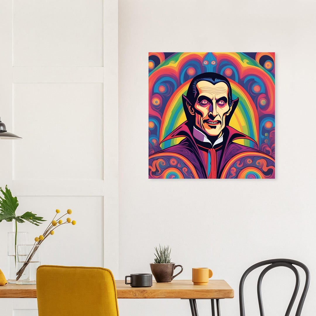 Dracula Art Poster Psychedelic Vampire Nosferatu Semi-gloss Premium ...