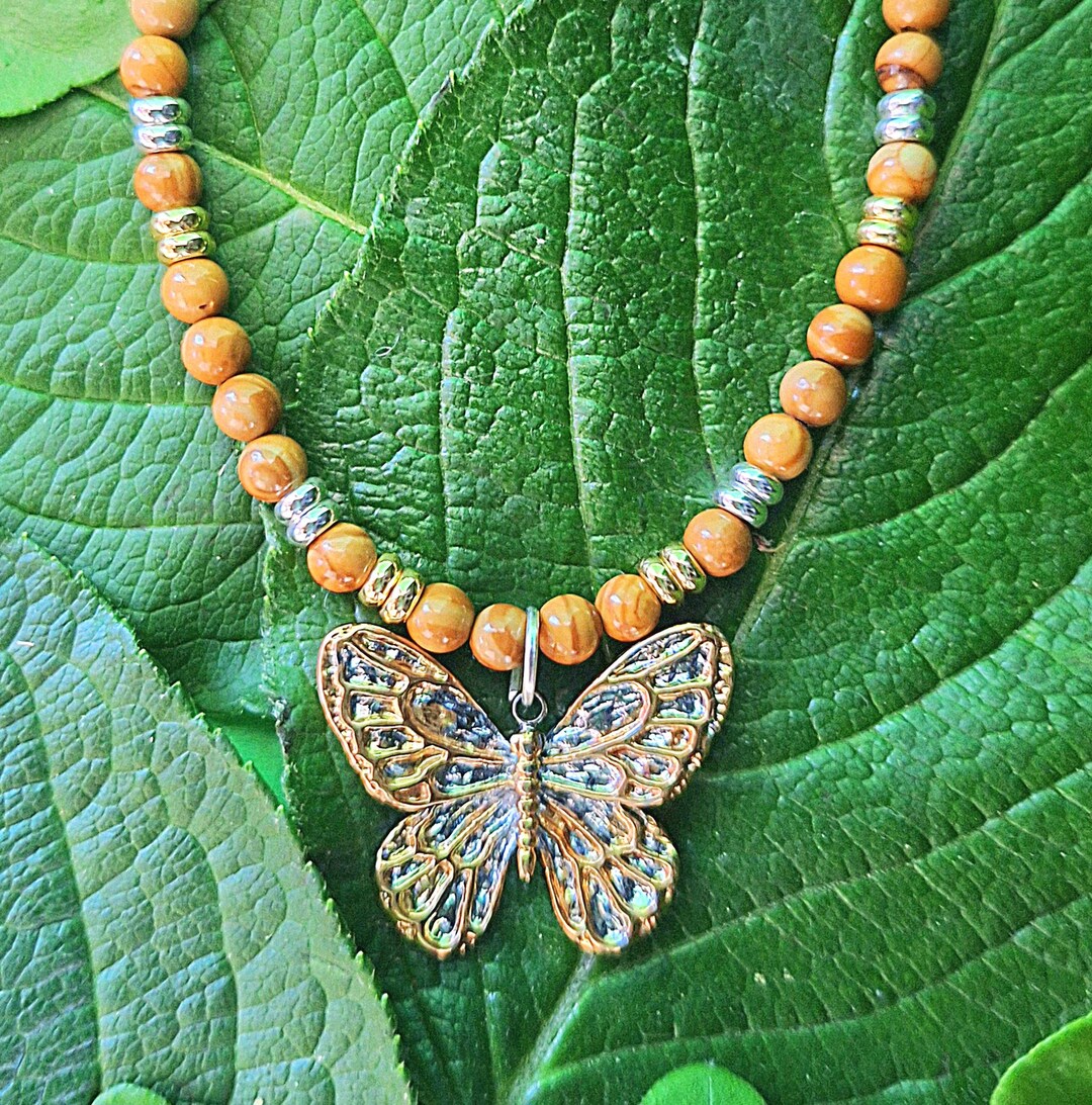 Butterfly Pendant Necklace,cottagecore Jewelry,silver & Gold Plated ...