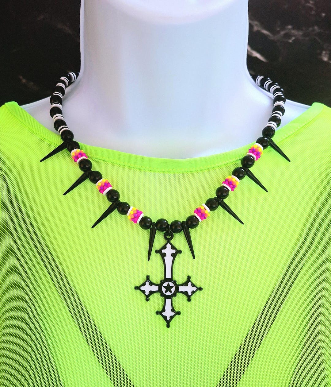 Womens Unisex Gothic Cross Necklace,alt Girl,harajuku Punk Necklace ...
