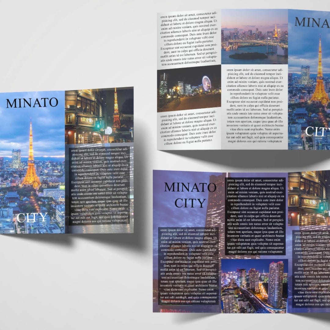 Brochure or Menu Trifold TO GO Custom-made / 8.5" X 11" - 11" X 17 ...