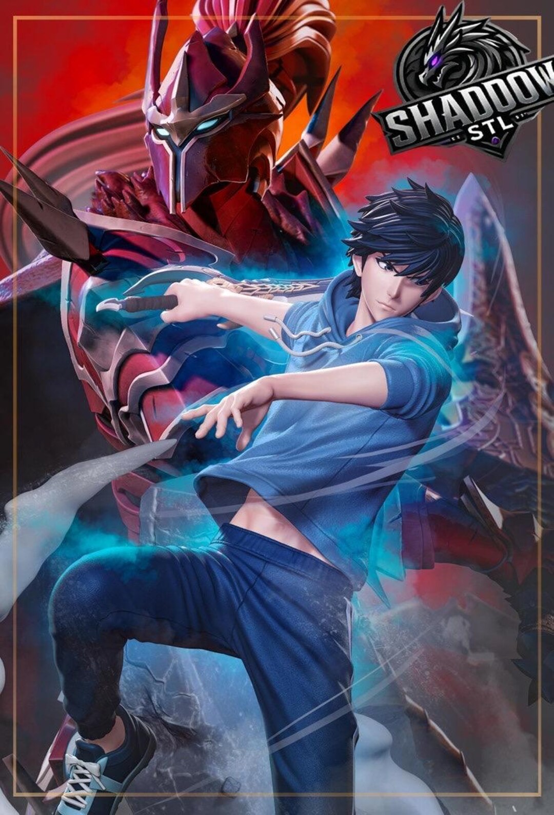 Sung Jinwoo Igris Solo Leveling Action Figure 8K Resin Diorama Omawa ...