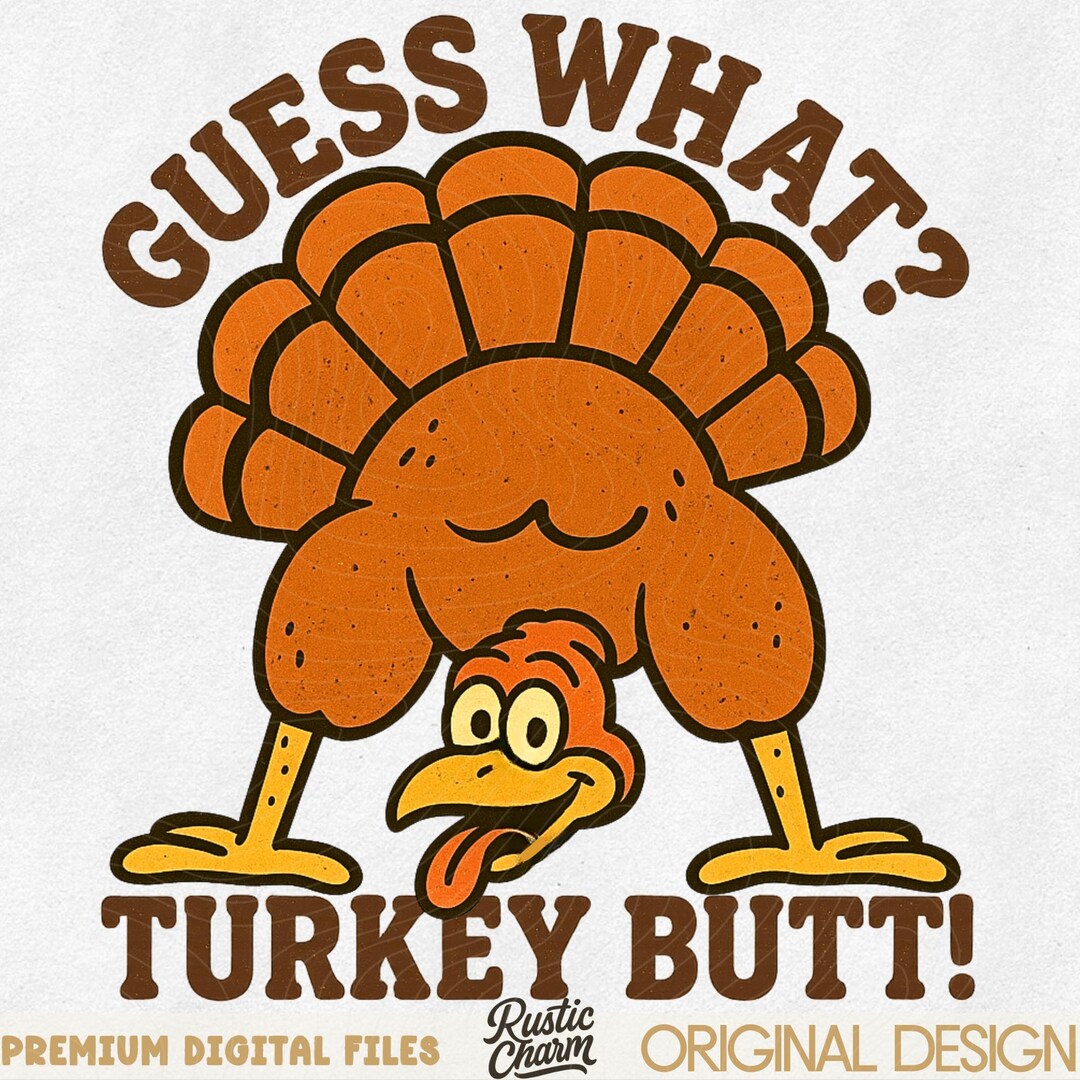 Retro Turkey Butt PNG, Chick or Treat Halloween Thanksgiving ...