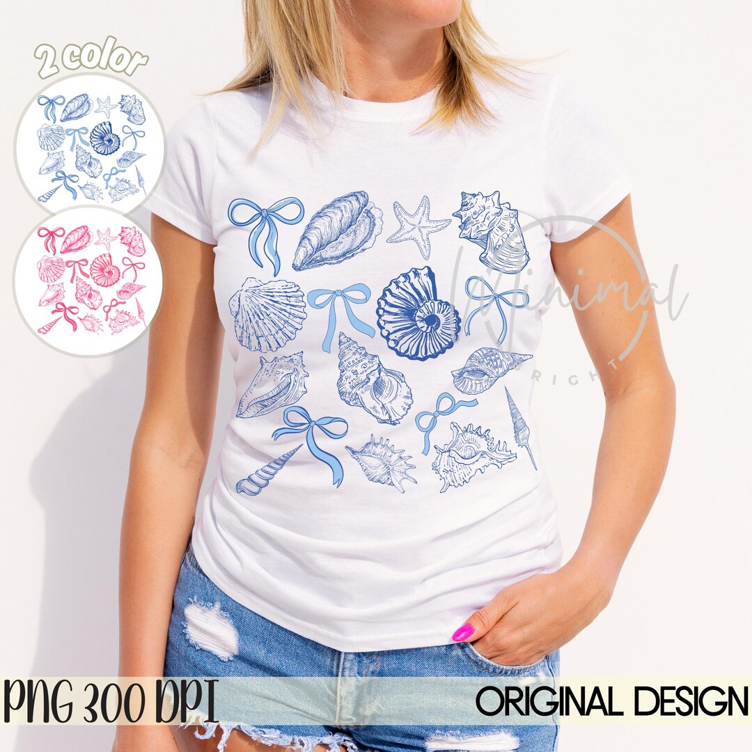 Summer Coquette Seashell PNG, Coastal Beach Clipart, Retro Summer Vibes ...