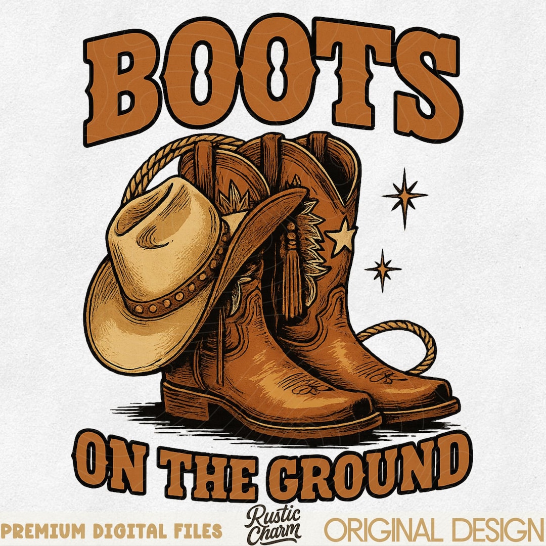Rustic Boots on the Ground PNG, Western Cowgirl Cowboy Clipart, Country ...