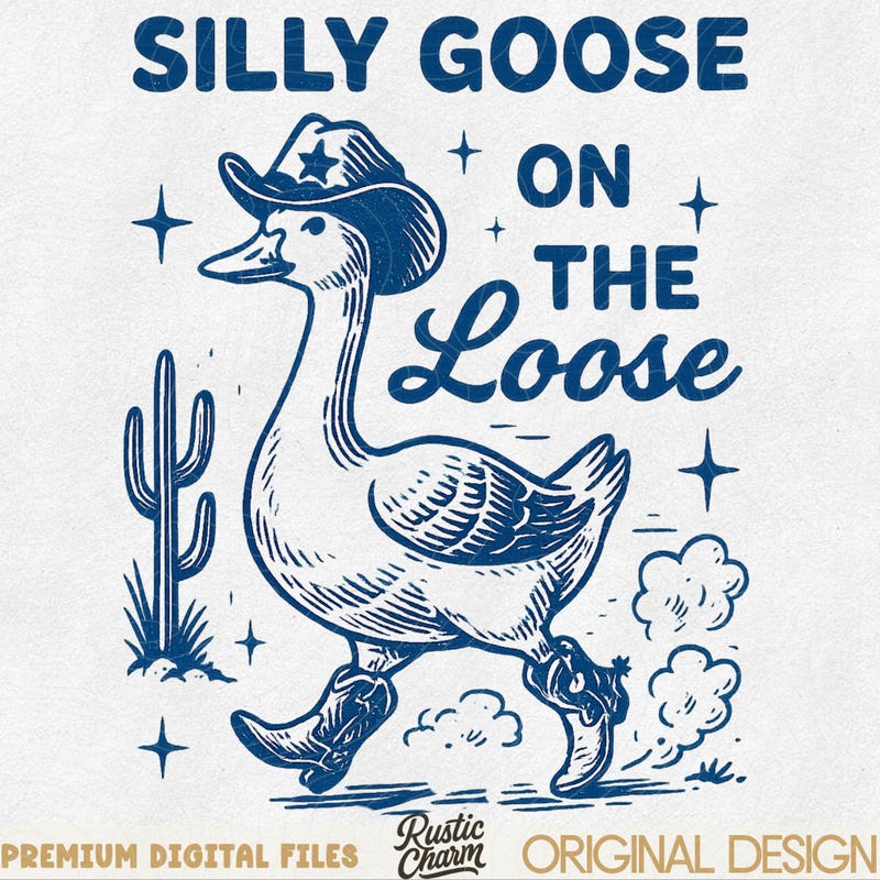 Silly Goose With Boots - Etsy