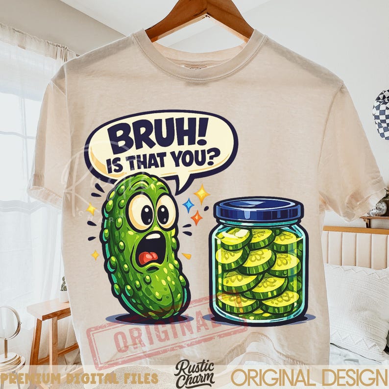 Funny Pickle Cartoon Vegetable Jar Png, Bruh! is That You Cucumber ...