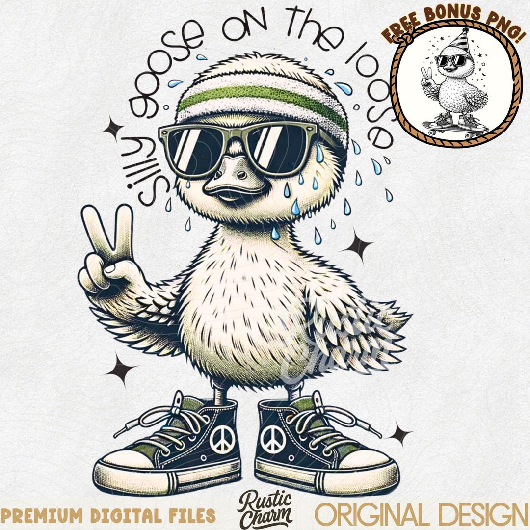 Silly Goose on the Loose Gym PNG, Funny Birthday Goose Party Animal ...