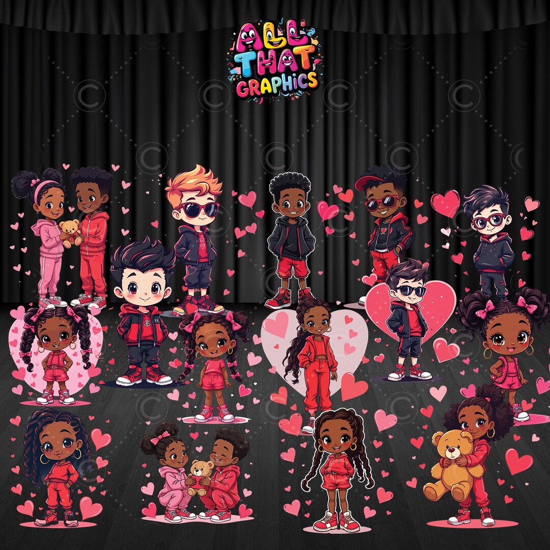 Valentine's Day Clipart| Kids Valentine's Day PNG | Kids Clipart ...