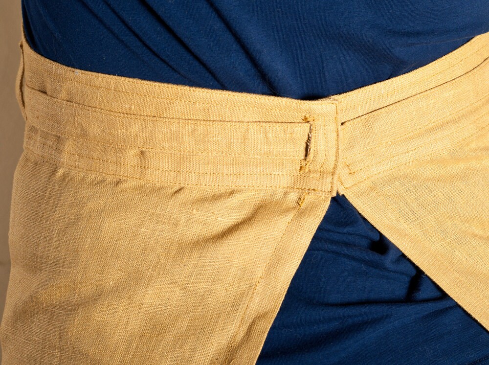 Linen Apron, Chef Apron, Half Apron. 100% Linen. Unisex Apron. - Etsy