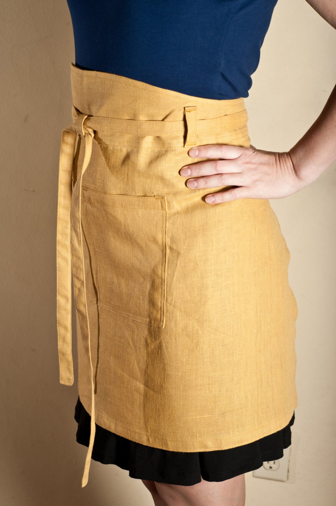 Linen Apron Chef Apron Half Apron. 100% Linen. Unisex Apron. | Etsy