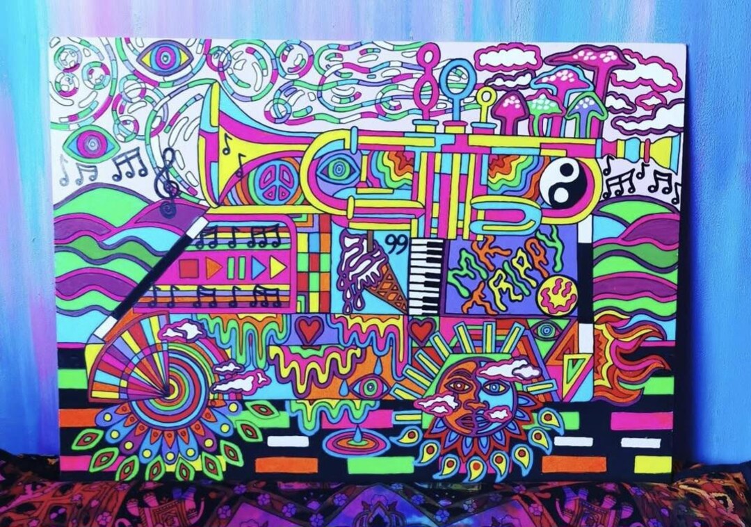 Mr Trippy Ice Cream Van Painting - Etsy