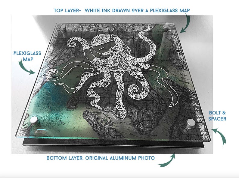 Pacific Crest Trail Map - PCT ART - Map - Illustrated Hike, Oregon ...