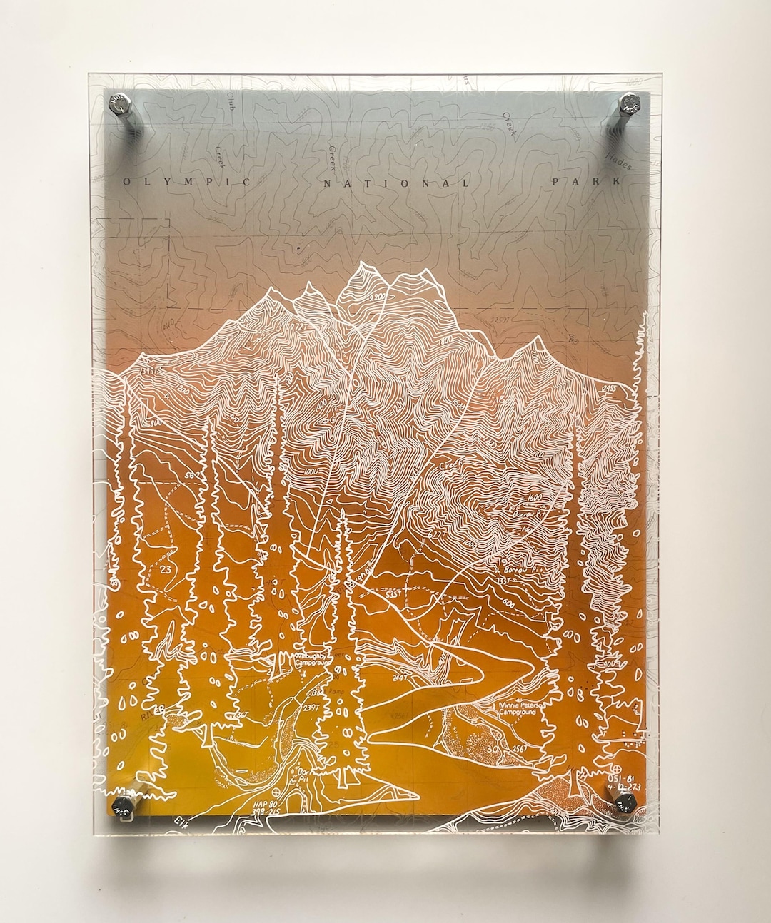 Olympic National Park - Plexiglass Map - Illustrated Topography, 2-d ...