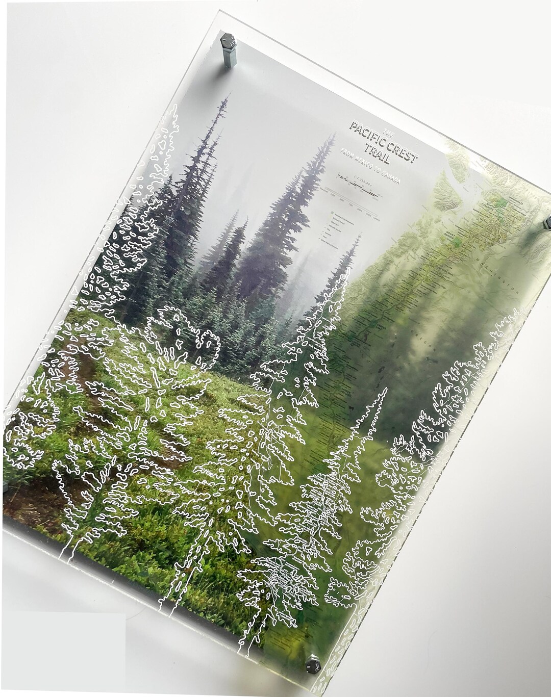 Pacific Crest Trail Map - PCT ART - Map - Illustrated Hike, Oregon ...