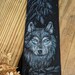 Hand Painted Silk Tie, Black and White Necktie, Wolf Necktie - Etsy