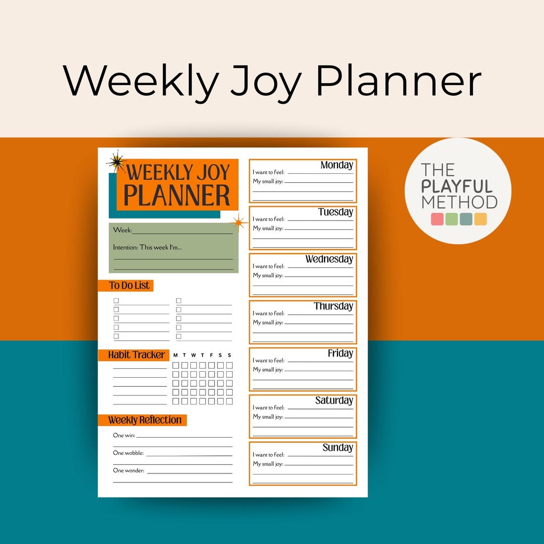 Printable Weekly Planner | Self Care, Wellness, Productivity Tool for ...